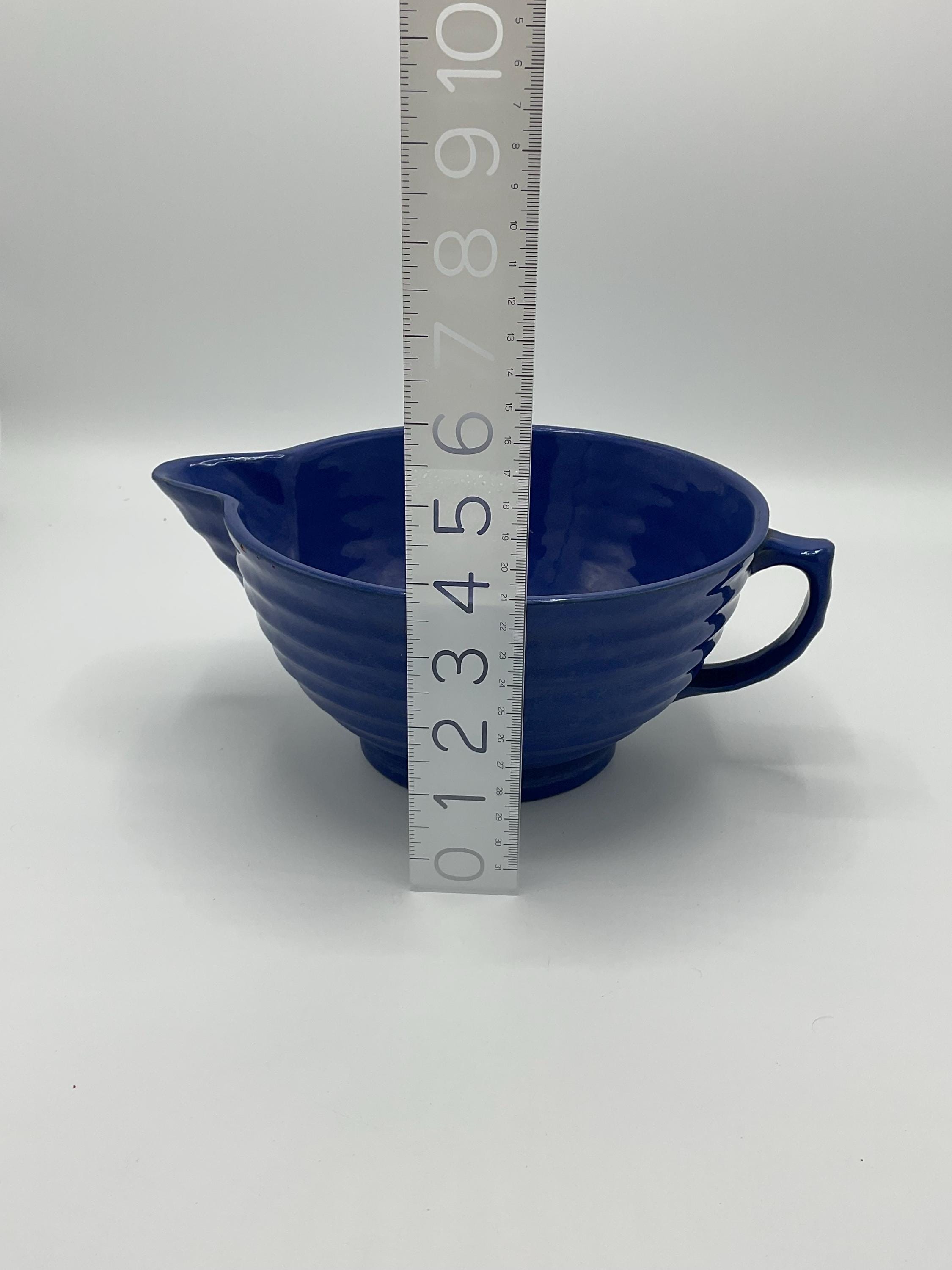 Vintage Bauer Pottery Royal Blue Ringware Batter Bowl - Etsy