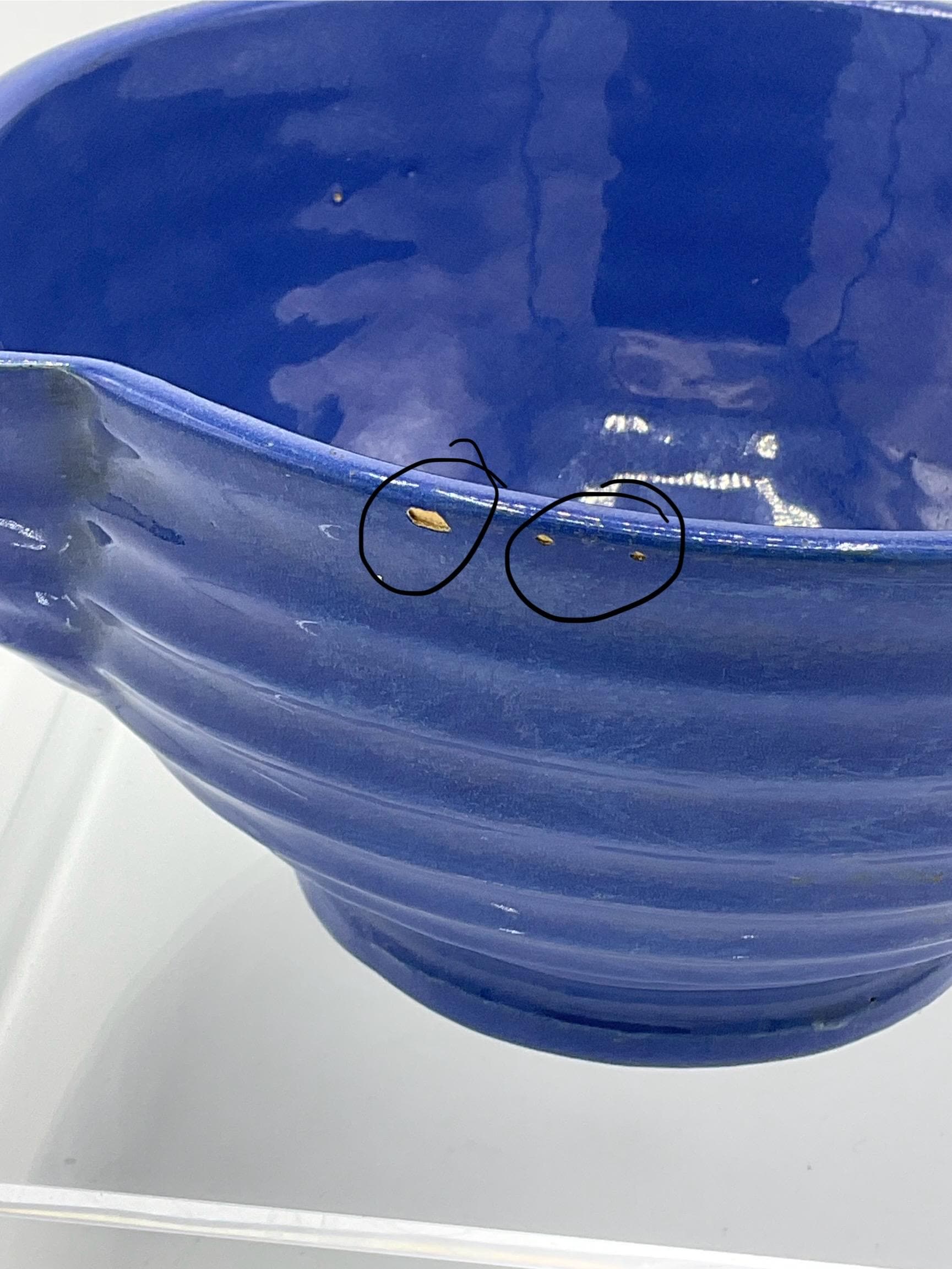 Vintage Bauer Pottery Royal Blue Ringware Batter Bowl - Etsy