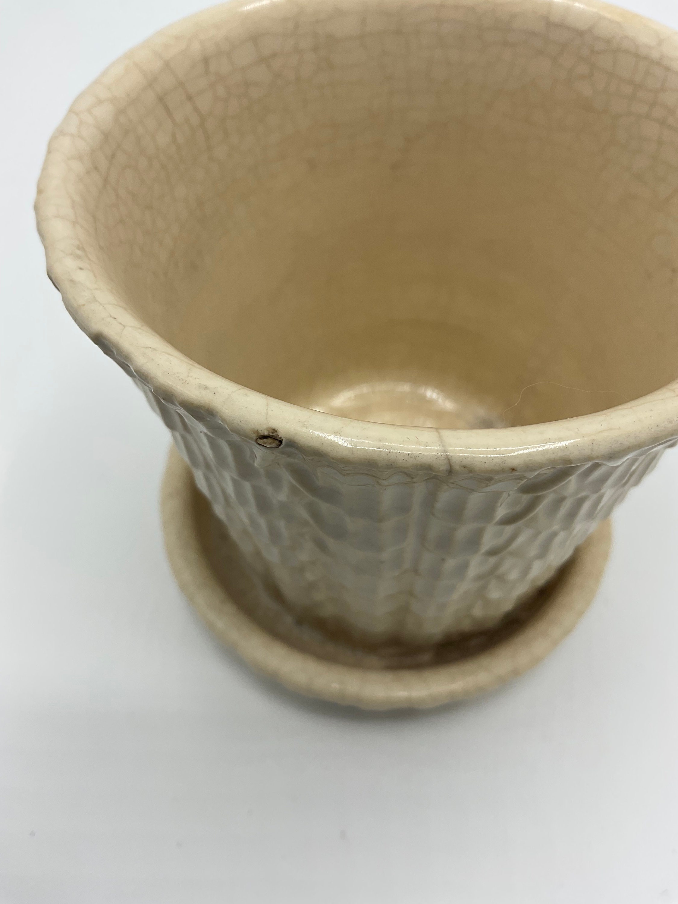 Early Nelson Mccoy Fish Scale Flower Pot - Etsy