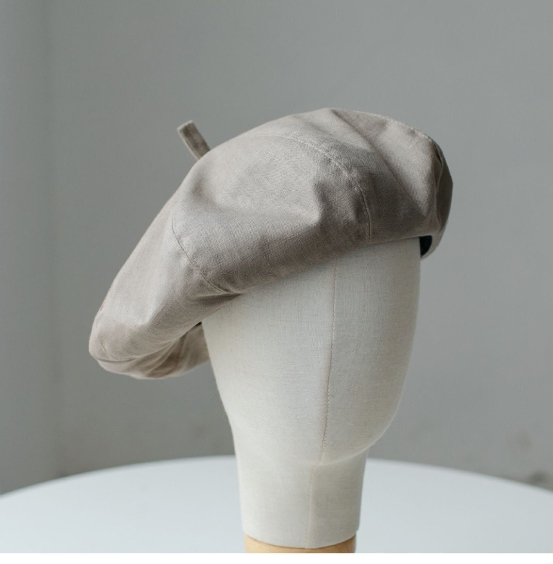 Oversized Spring Summer Beret for Men/women, 100% Linen Beret Hat ...