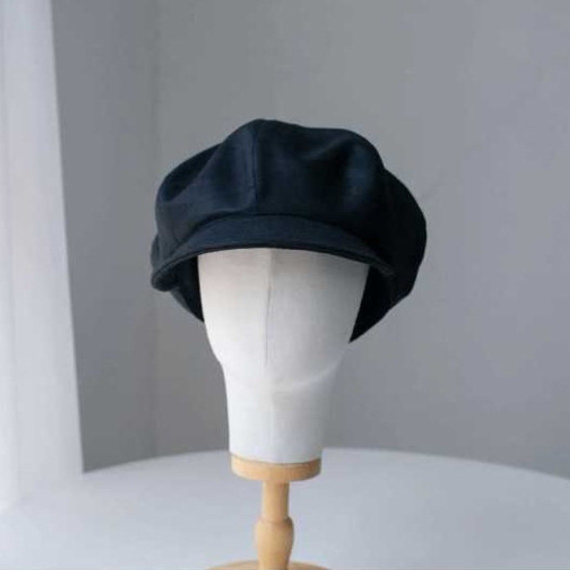 Custom Made Oversized Newsboy Hat, Slouchy Newsboy Cap, Oversized Linen ...