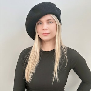 Extra Oversize Wool Beret for Women (fits for Large Head) | Large Beret ...
