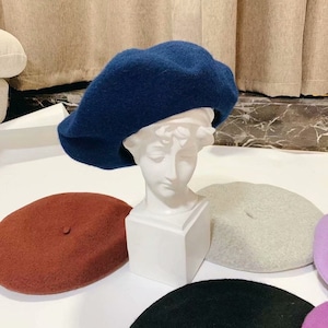Oversize Wool Beret for Women (fits for Large Head) | Large Beret ...