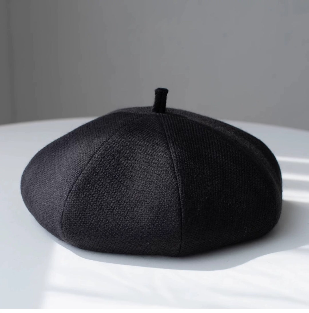 Oversize Wool Beret, Unisex Wool Beret, Beret for Large Noggin ...