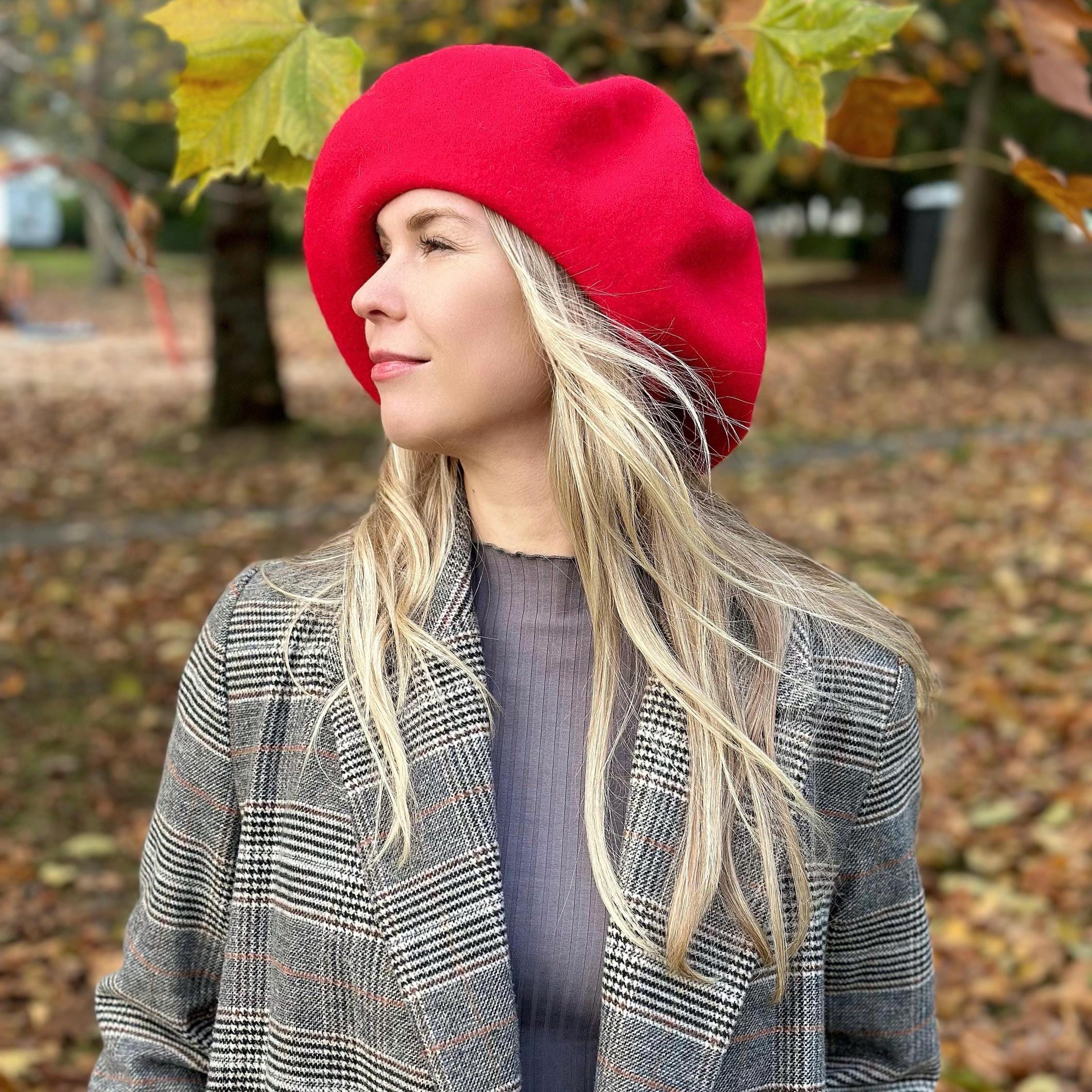Extra Oversize Wool Beret for Women (fits for Large Head) | Large Beret ...