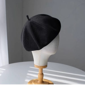 Oversize Wool Beret, Unisex Wool Beret, Beret for Large Noggin ...
