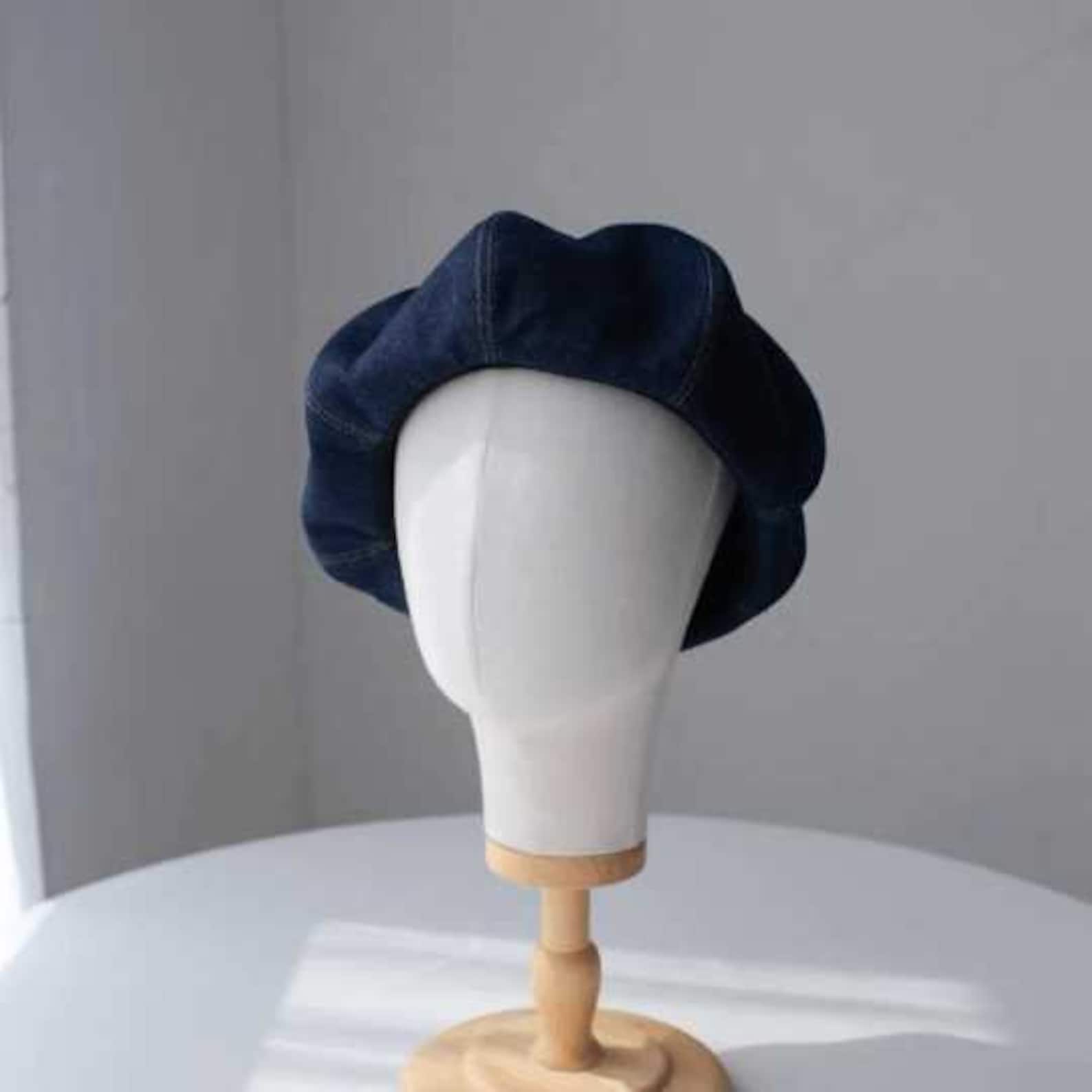 Oversize Denim Beret for Women, Spring/summer/fall Hat for Women, Beret ...