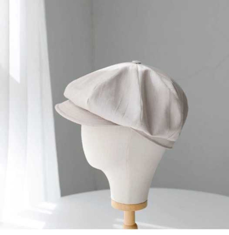 Custom Made Oversized Newsboy Hat, Slouchy Newsboy Cap, Oversized Linen ...