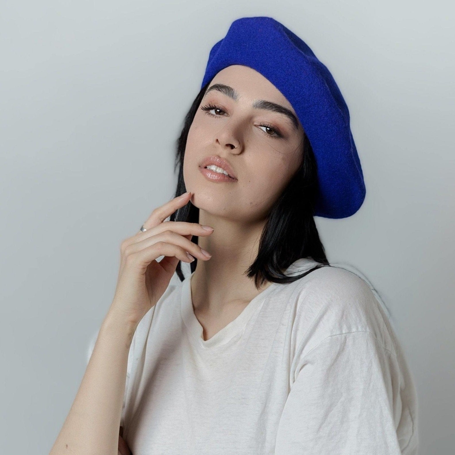 Oversize Wool Beret for Women (fits for Large Head) | Large Beret ...