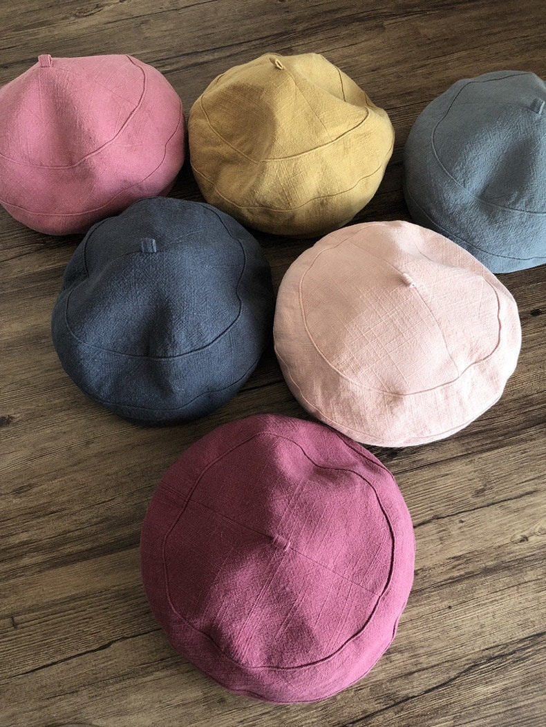 Spring Summer Beret for Women, Linen Beret Hat, Spring/summer Beret for ...