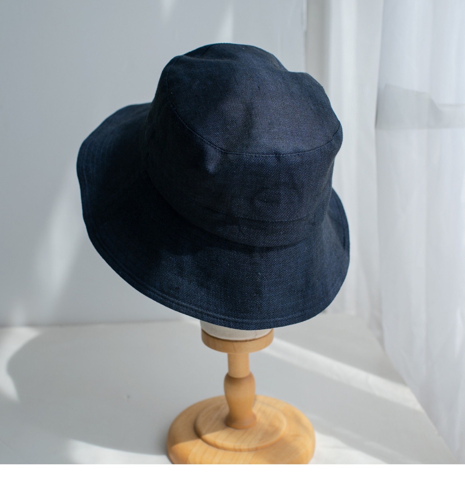 Custom Linen Bucket Hat, Large Size Bucket Hat, Bucket Hat for Women ...