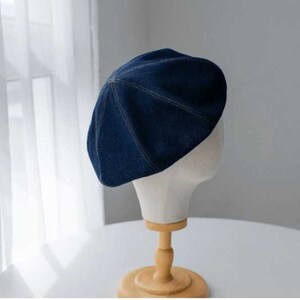Oversize Denim Beret for Women, Spring/summer/fall Hat for Women, Beret ...