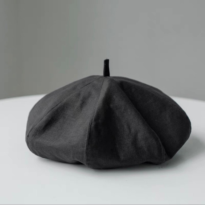 Oversized Spring Summer Beret for Men/women, 100% Linen Beret Hat ...