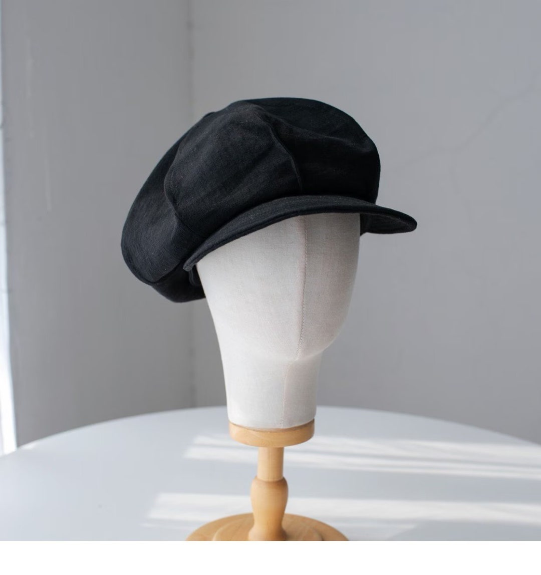Custom Made Oversized Newsboy Hat, Slouchy Newsboy Cap, Oversized Linen ...