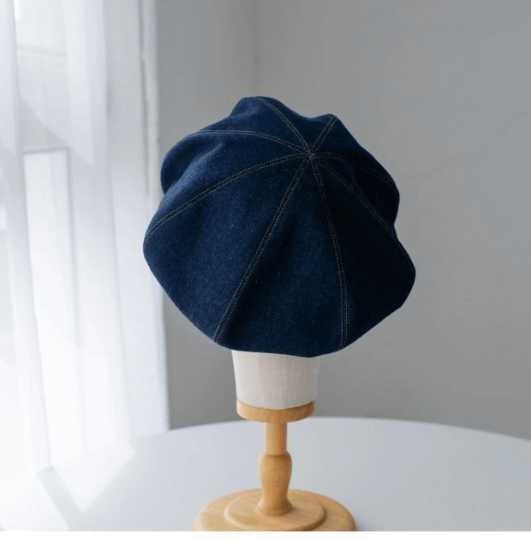 Oversize Denim Beret for Women, Spring/summer/fall Hat for Women, Beret ...