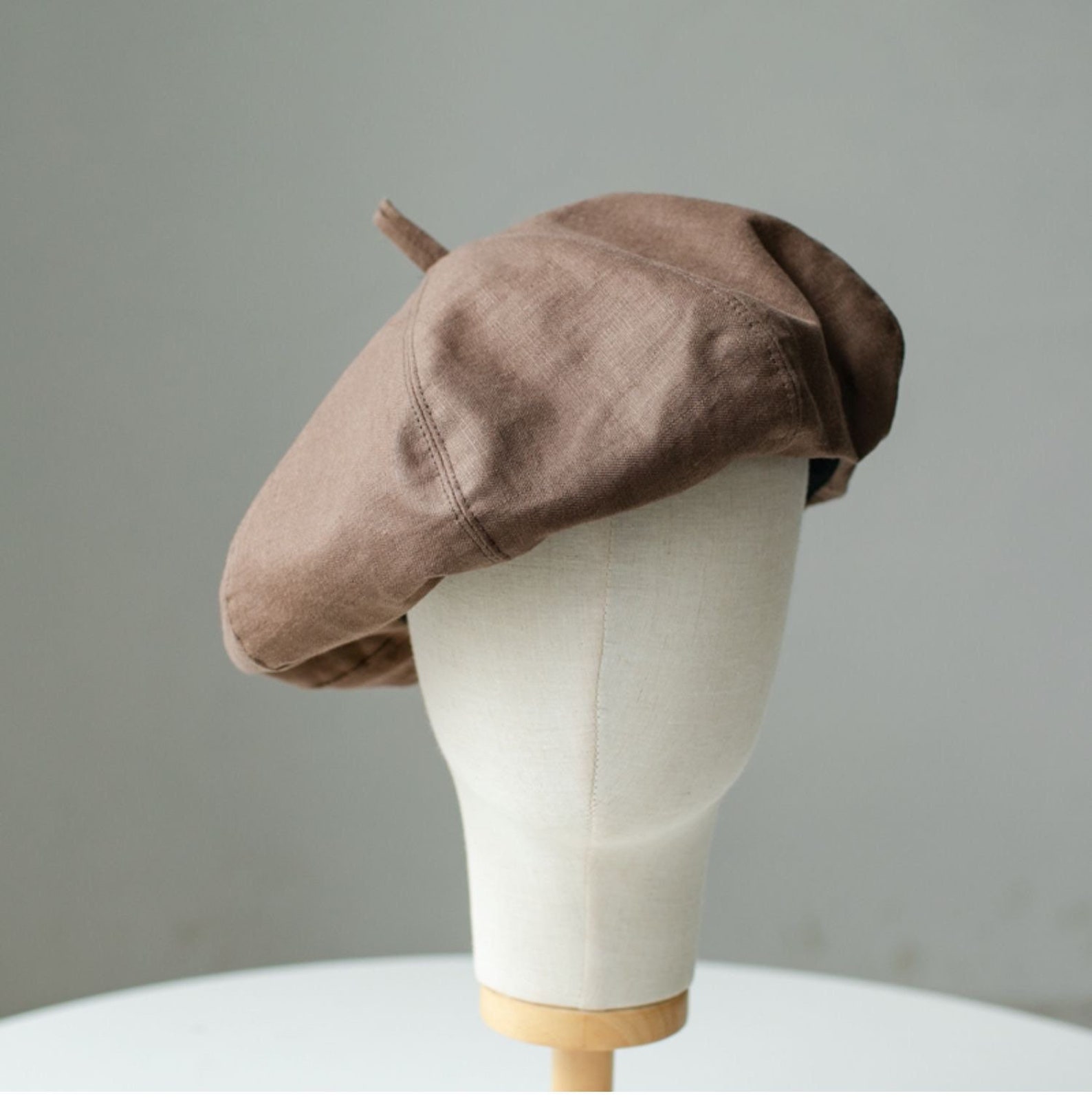 Oversized Spring Summer Beret for Men/women, 100% Linen Beret Hat ...