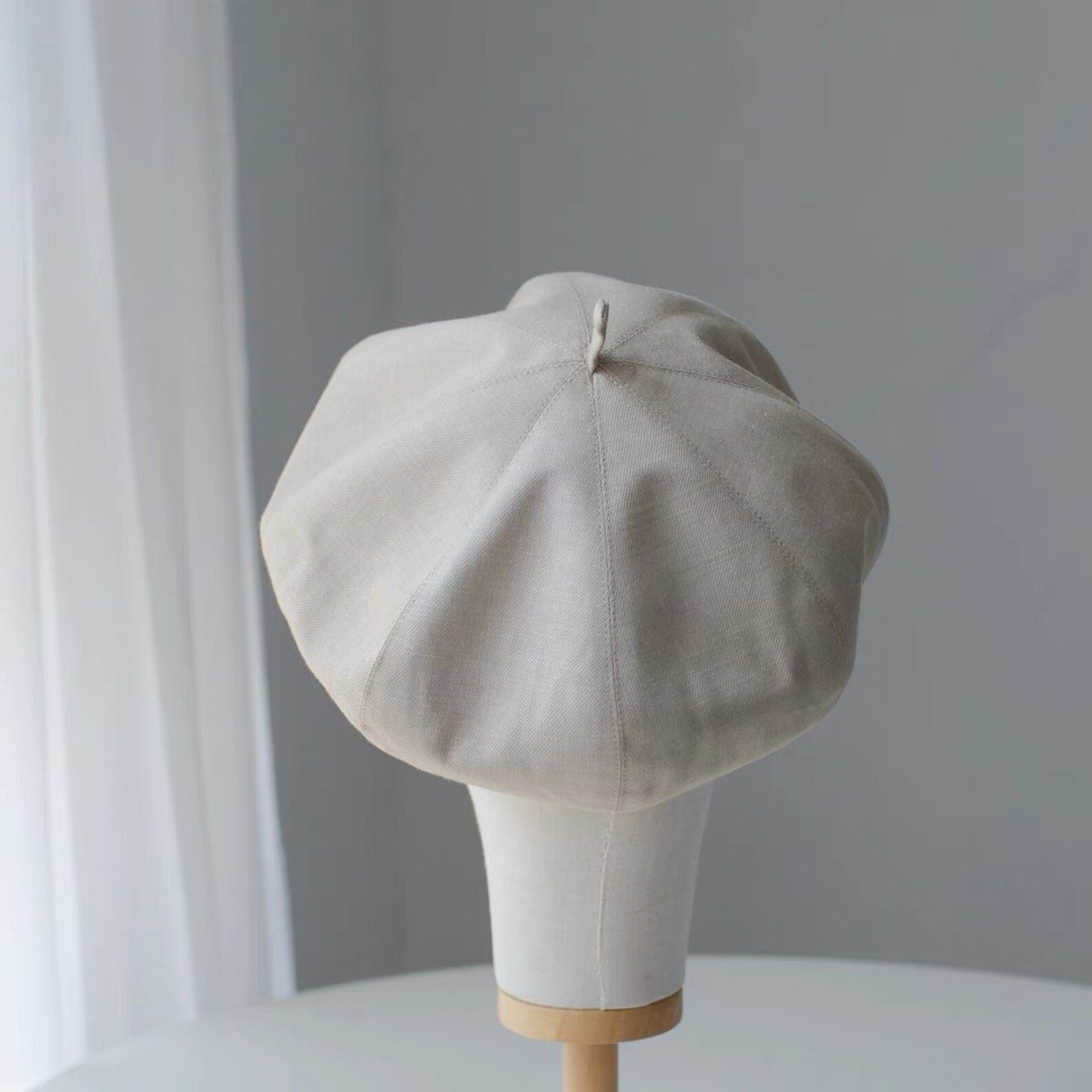 Oversized Spring Summer Beret for Men/women, 100% Linen Beret Hat ...