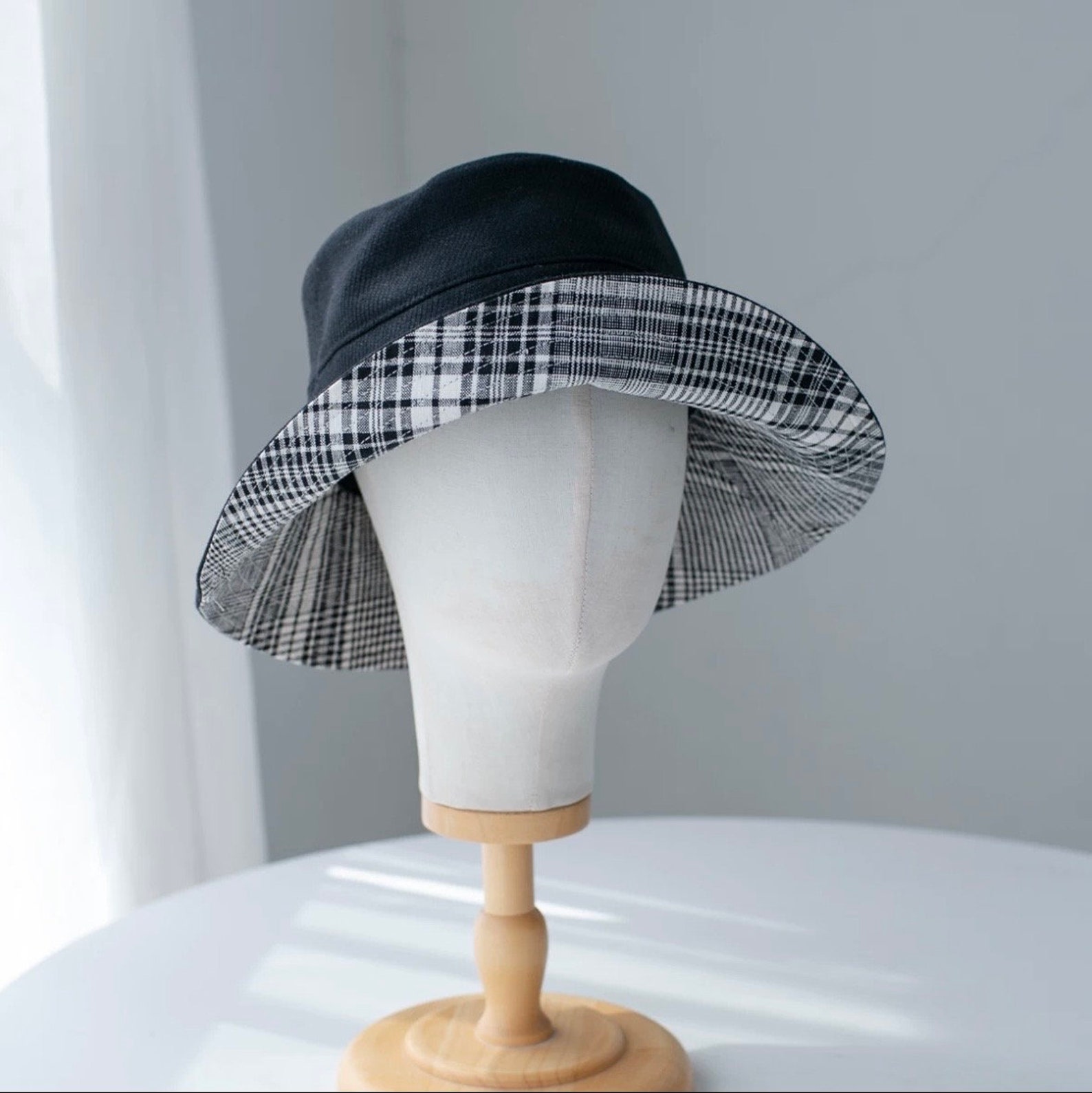 Custom Linen Bucket Hat, Large Size Bucket Hat, Bucket Hat for Women ...