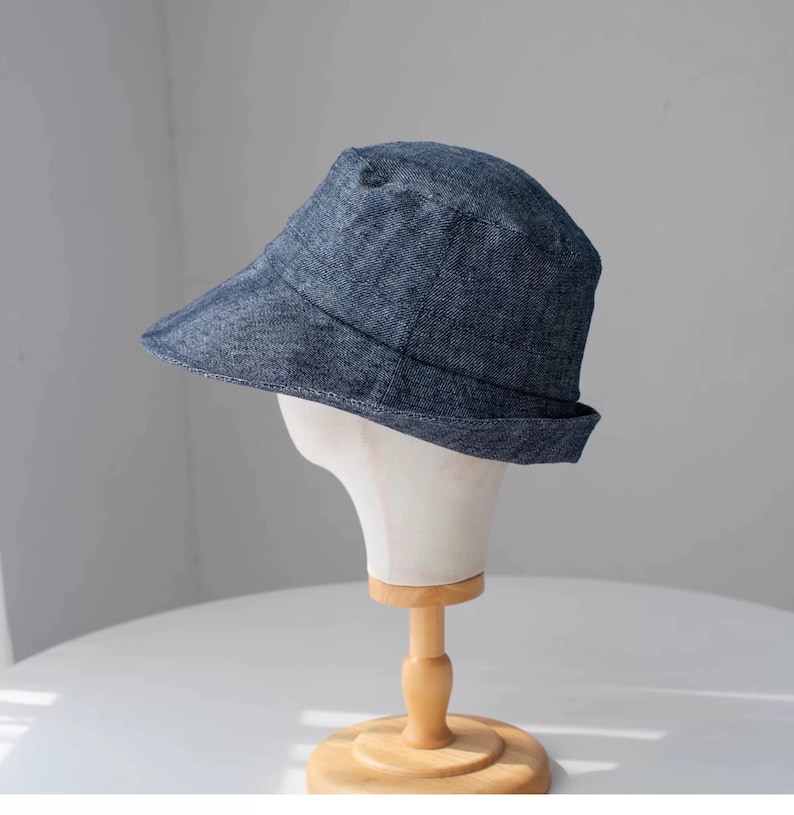 Custom Linen Bucket Hat, Large Size Bucket Hat, Bucket Hat for Women ...