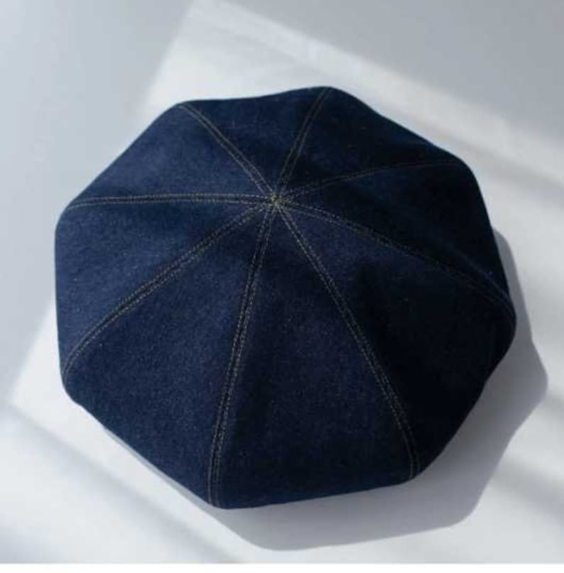 Oversize Denim Beret for Women, Spring/summer/fall Hat for Women, Beret ...