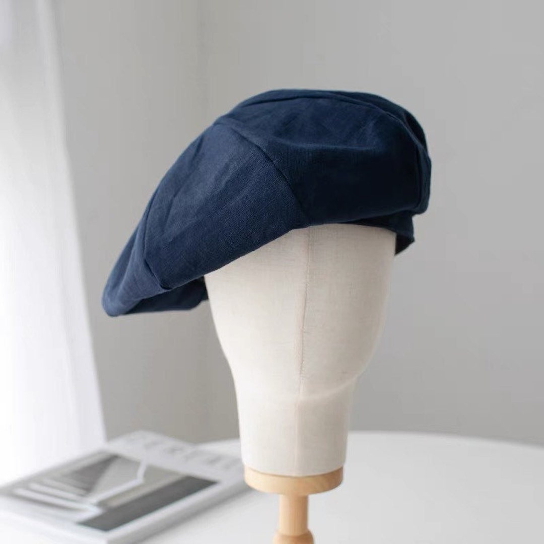 Extra Oversized Spring Summer Beret for Men/women, 100% Linen Beret Hat ...