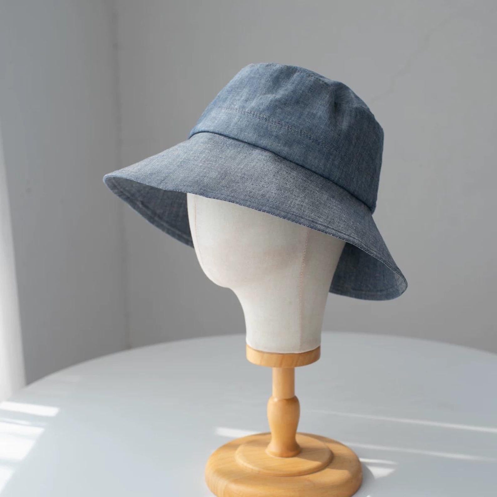 Custom Linen Bucket Hat, Large Size Bucket Hat, Bucket Hat for Women ...