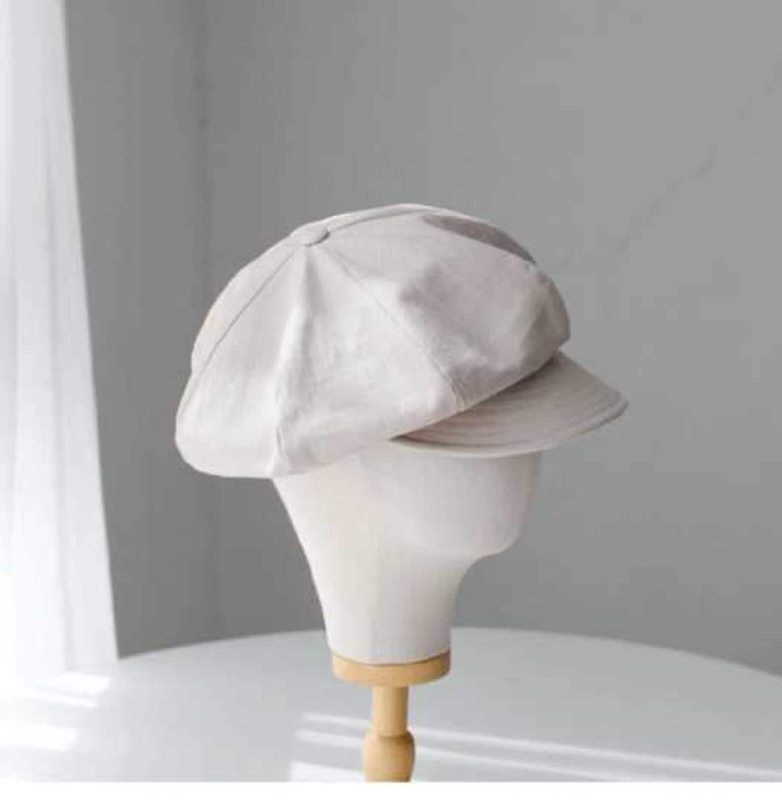 Custom Made Oversized Newsboy Hat, Slouchy Newsboy Cap, Oversized Linen ...