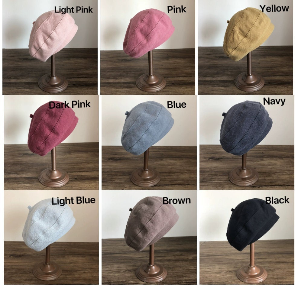 Spring Summer Beret for Women, Linen Beret Hat, Spring/summer Beret for ...