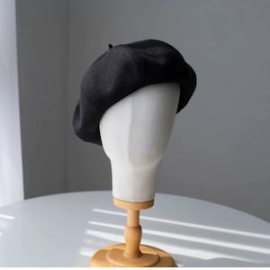 Oversize Wool Beret, Unisex Wool Beret, Beret for Large Noggin ...