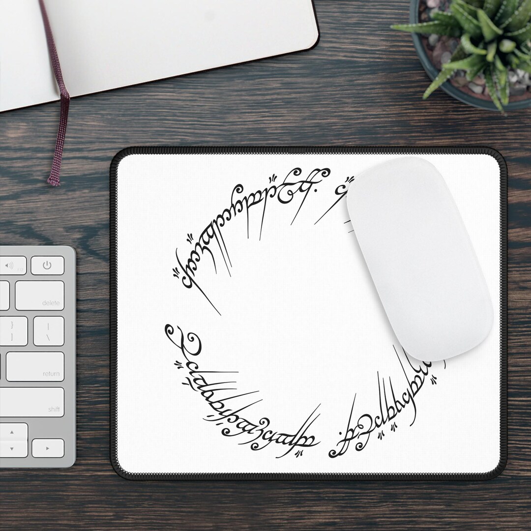 LOTR Gaming Mouse Pad | Black Speech | White | Ring of Power | Lord of ...