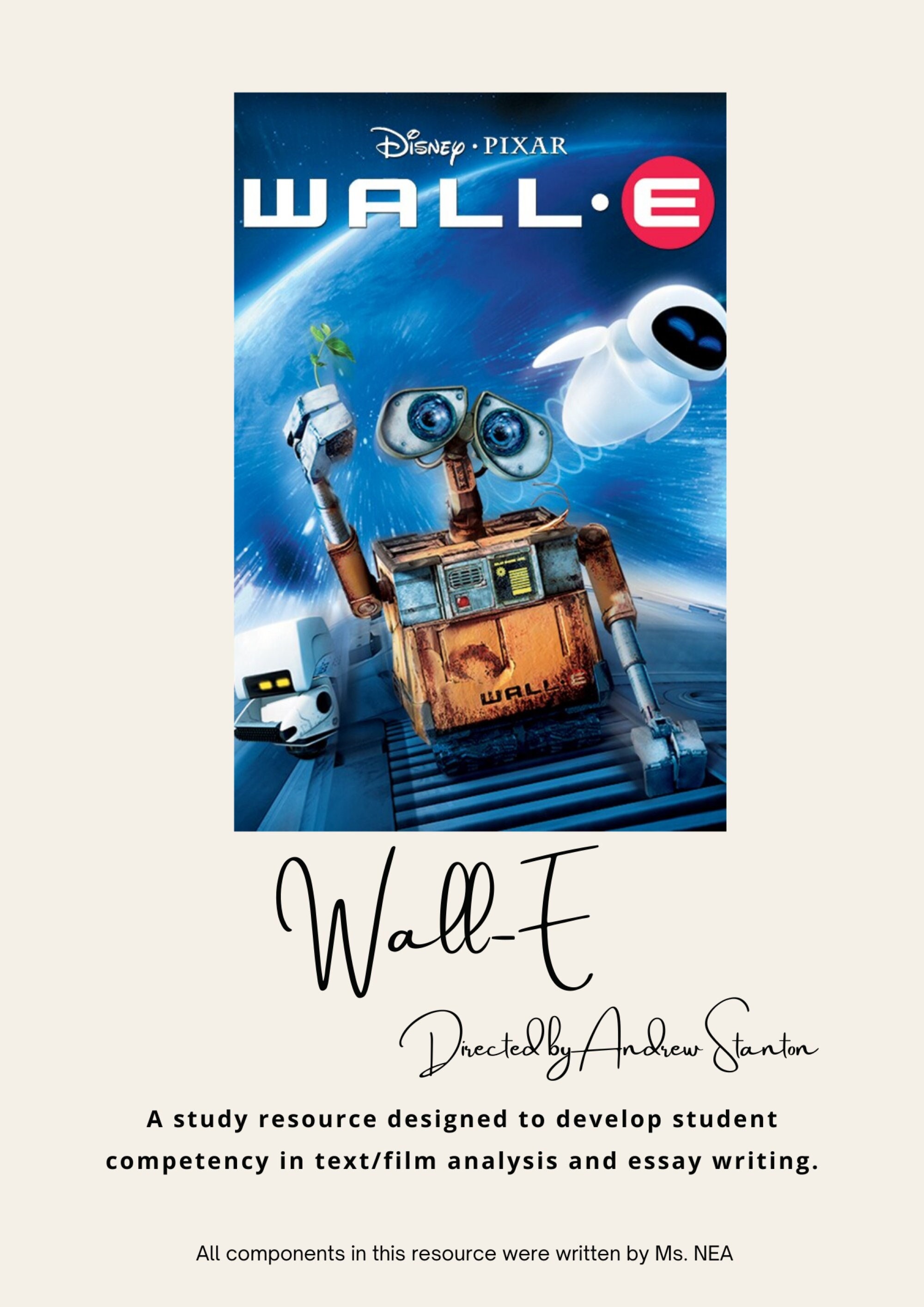 Wall-e Film Analysis Teaching Resource - Etsy