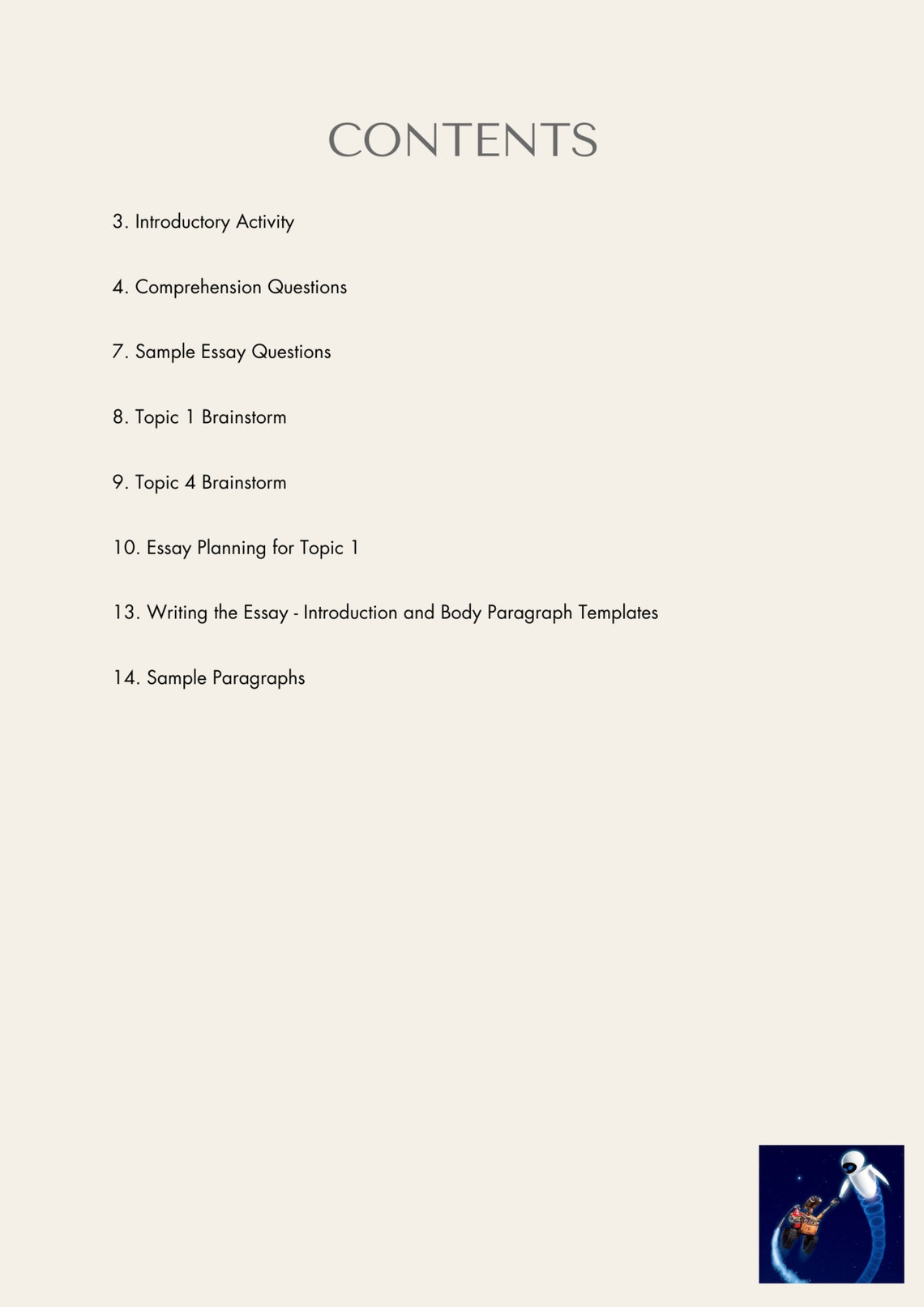 Wall-e Film Analysis Teaching Resource - Etsy