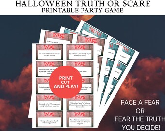 Halloween Truth or Scare Game, Halloween Party Kid's Game, Halloween ...