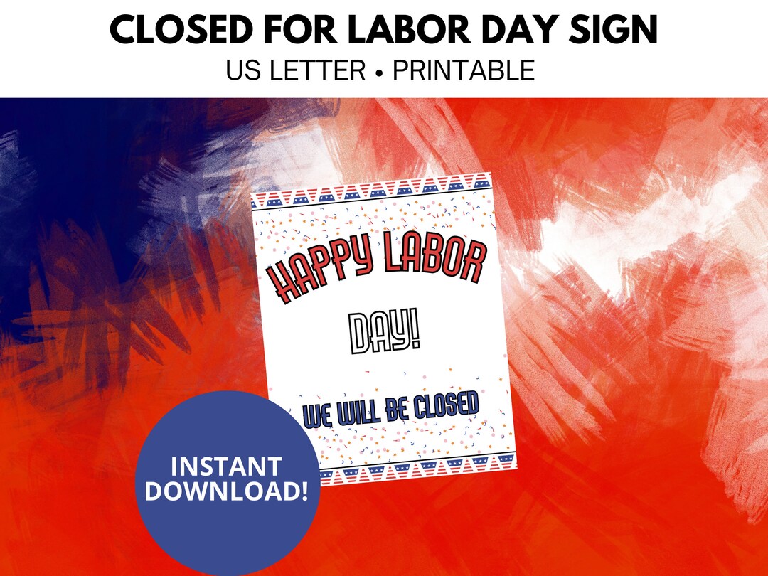 Printable | Labor Day Sign - Etsy