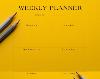 Weekly Planner Template - Etsy