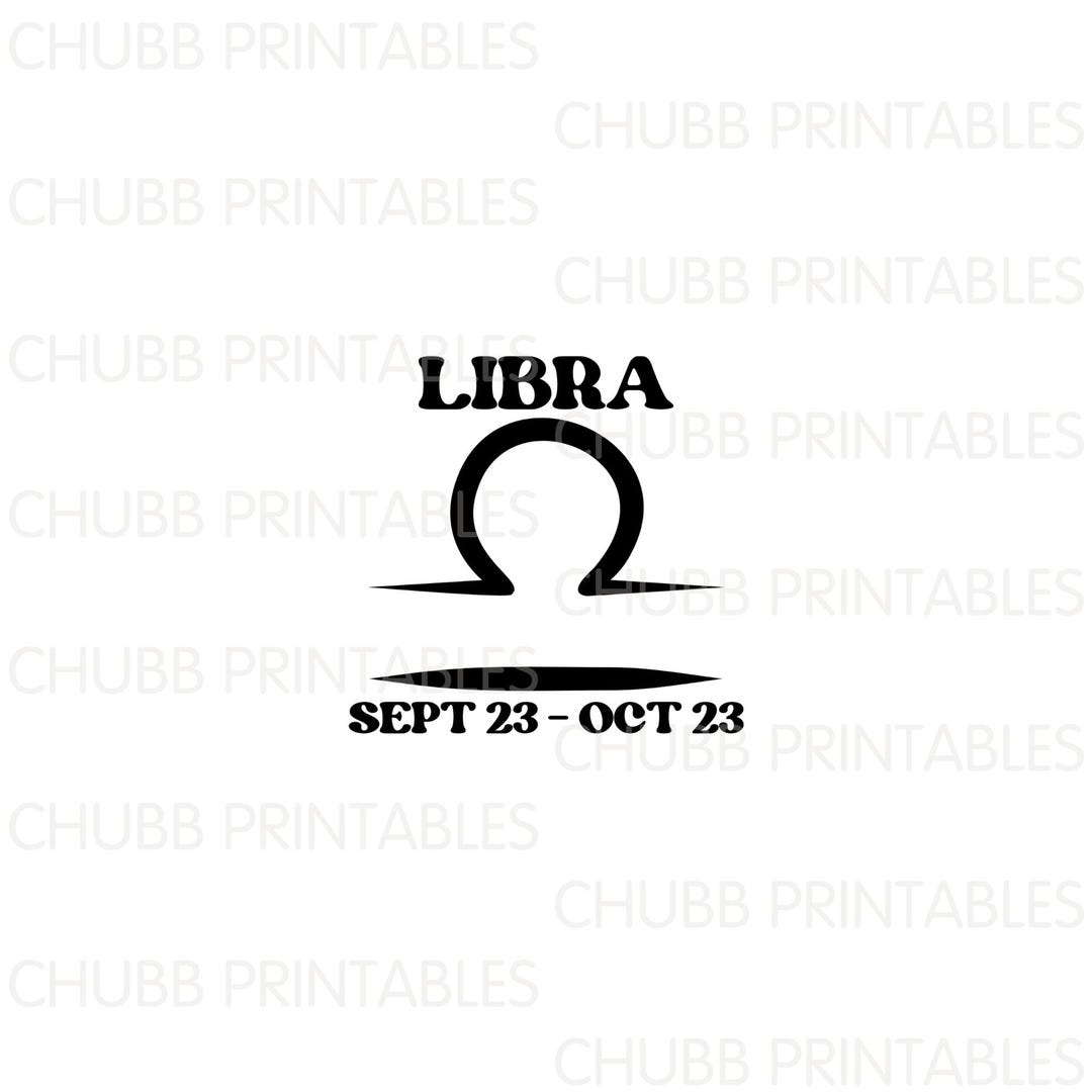 Libra Dates & Symbol SVG Astrology: Libra Digital Downloads Svg, Png ...