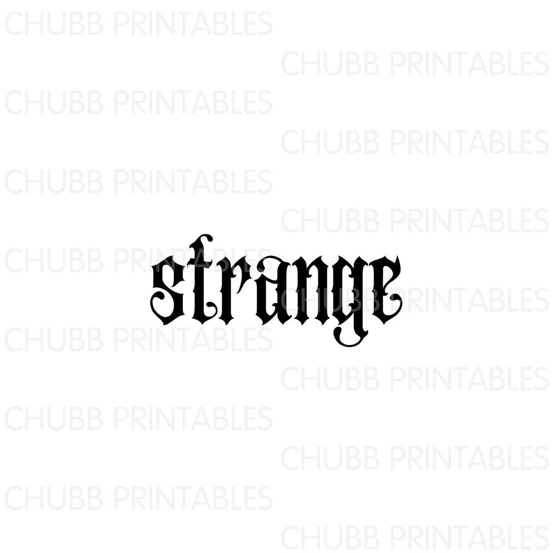 Strange SVG | Digital Downloads - Svg, Png (300 DPI) - Etsy