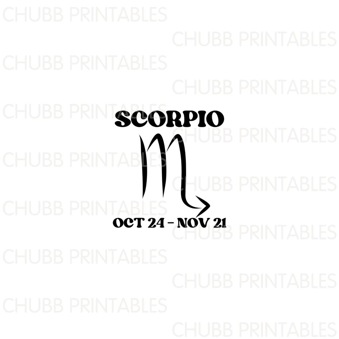 Scorpio Dates & Symbol SVG Astrology: Scorpio Digital Downloads Svg ...