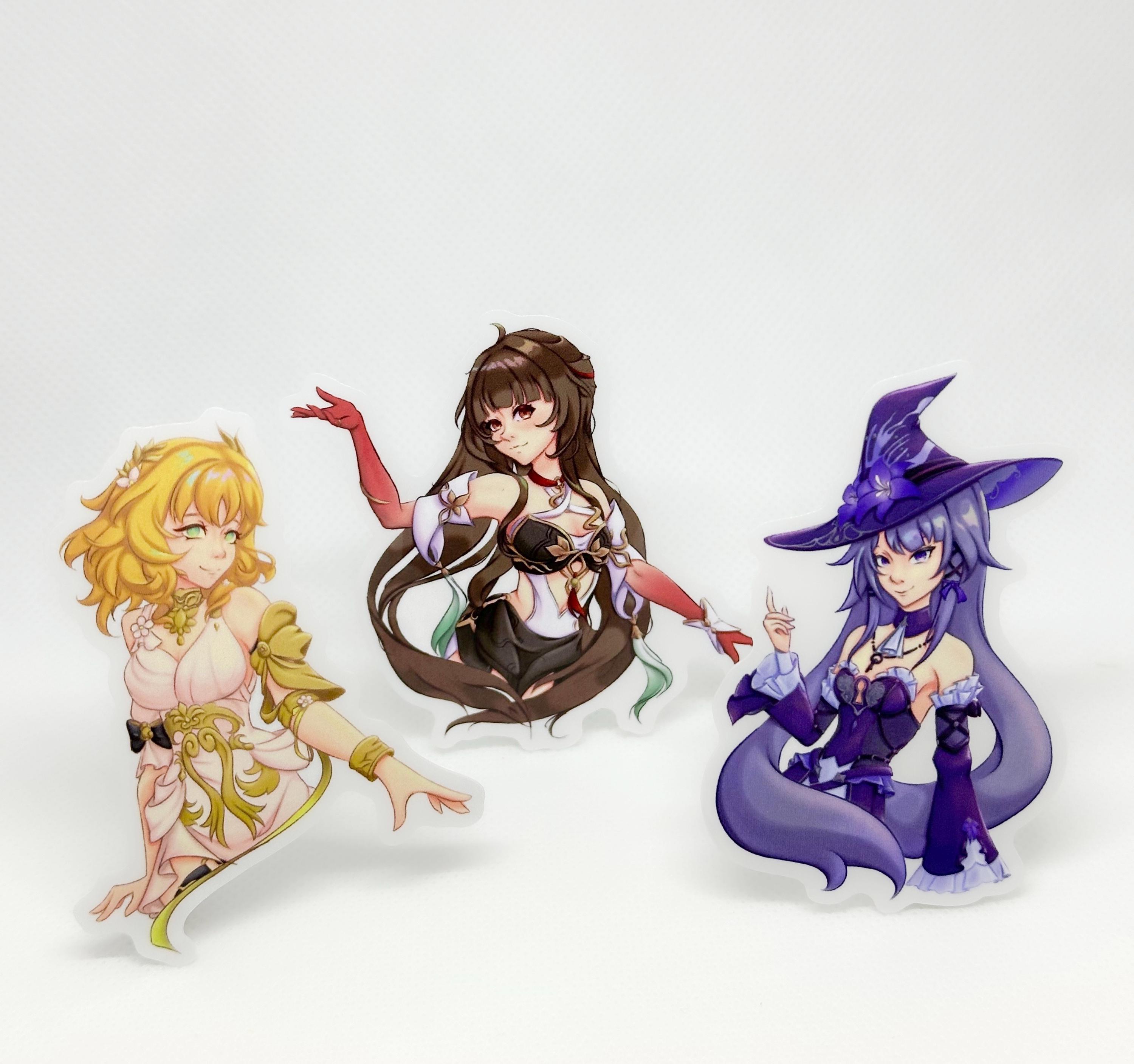 Honkai Star Rail Stickers (fan Art). Lingsha, the Herta & Aglaea - Etsy