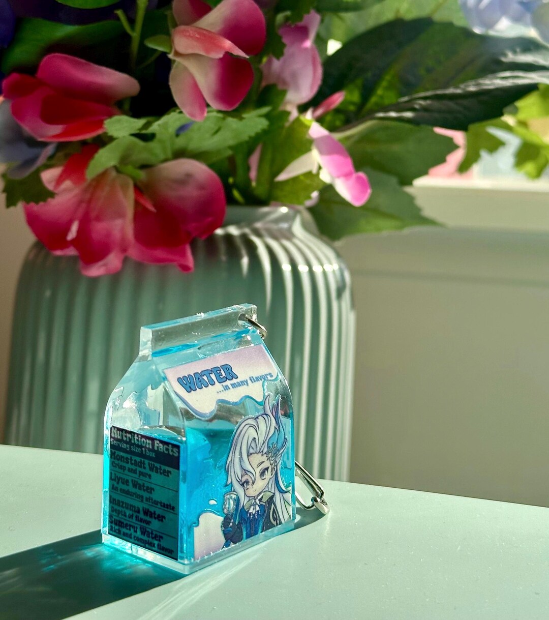 Neuvillette Keychain – Genshin Impact Fan Art | Acrylic Oil & Water ...