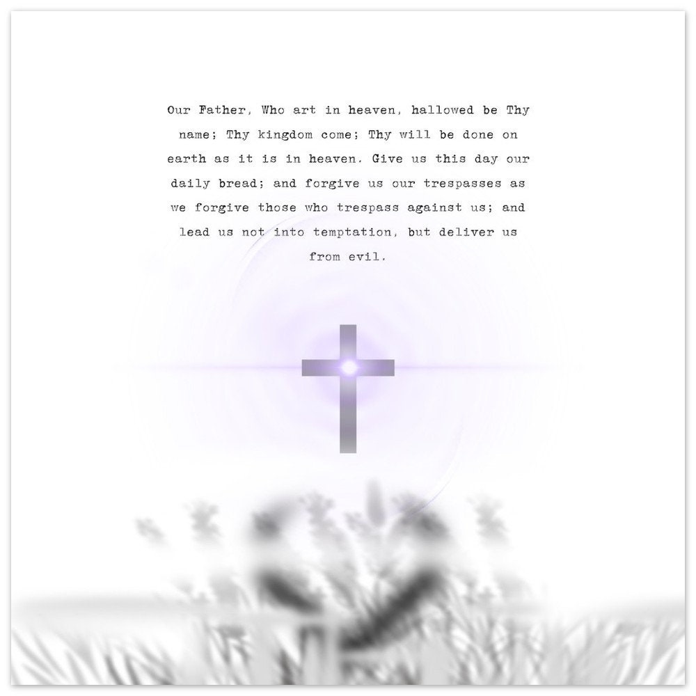 The Lord's Prayer Poster Christian Wall Art - Etsy