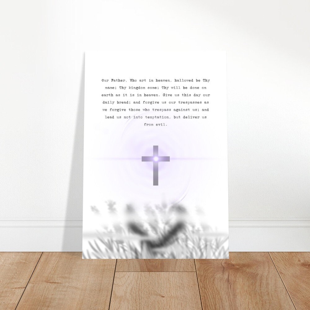 The Lord's Prayer Poster Christian Wall Art - Etsy