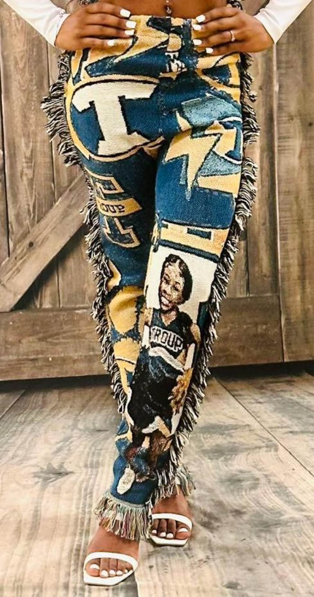Custom Photo Personalized Tapestry Pants - Etsy