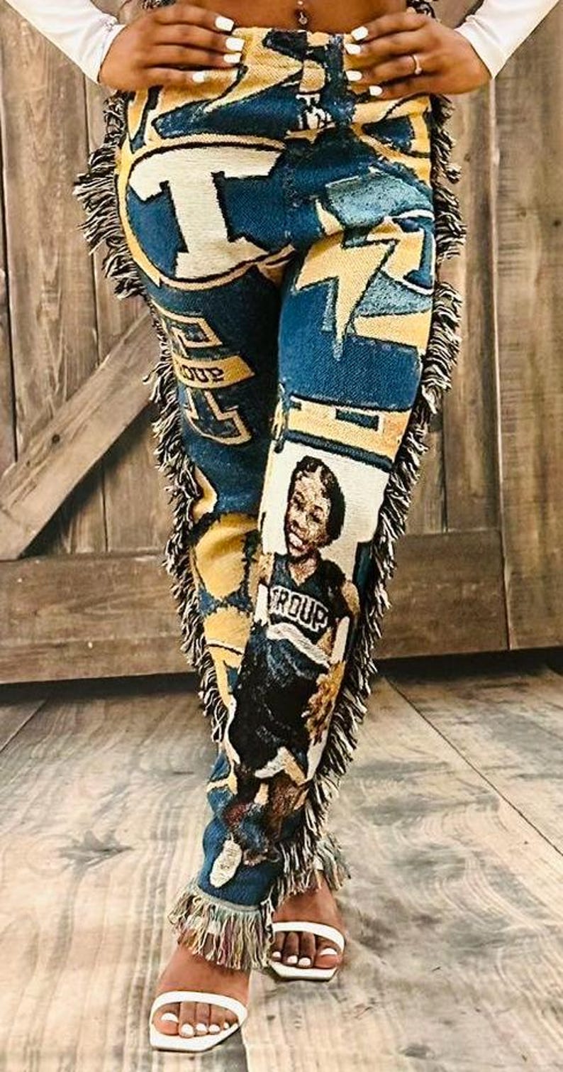 Custom Photo Personalized Tapestry Pants - Etsy