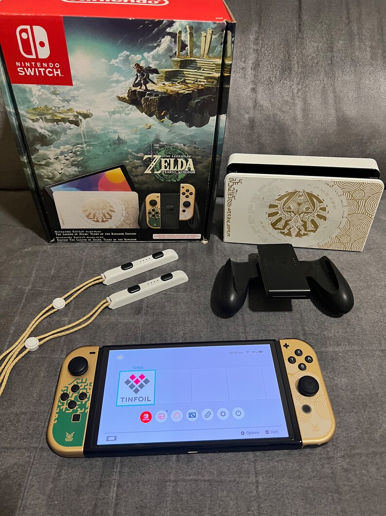 Nintendo Switch Oled Zelda Totk Edition Modded Modchip Tinfoil Etsy