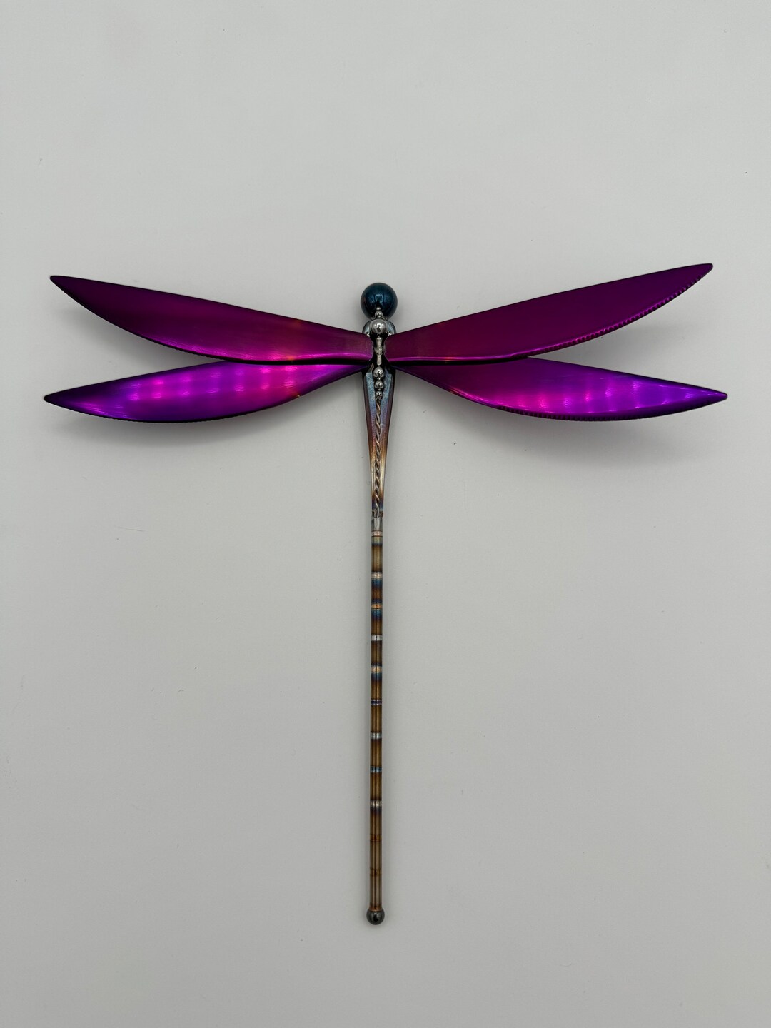 Fancy Damselfly/dragonfly Metal Sculpture Purple - Etsy