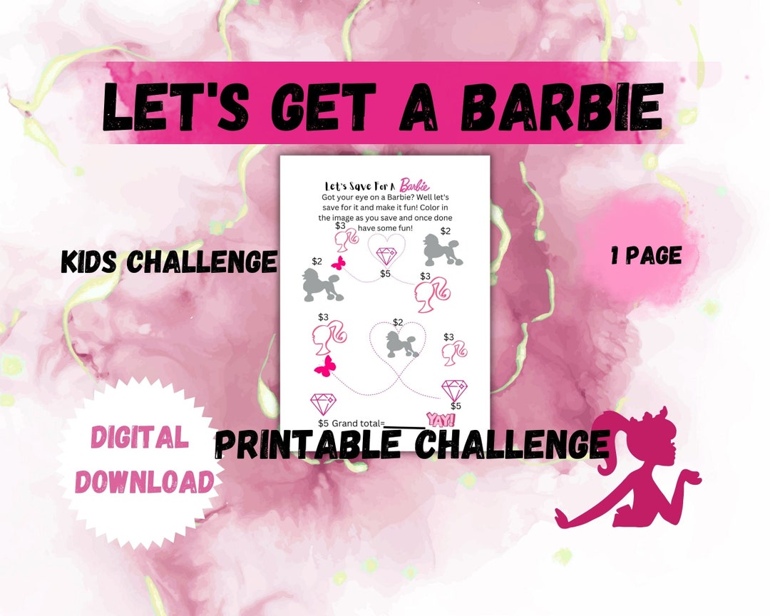 Barbie Savings Challenge, Kids Saving Challenge, Saving for Kids ...