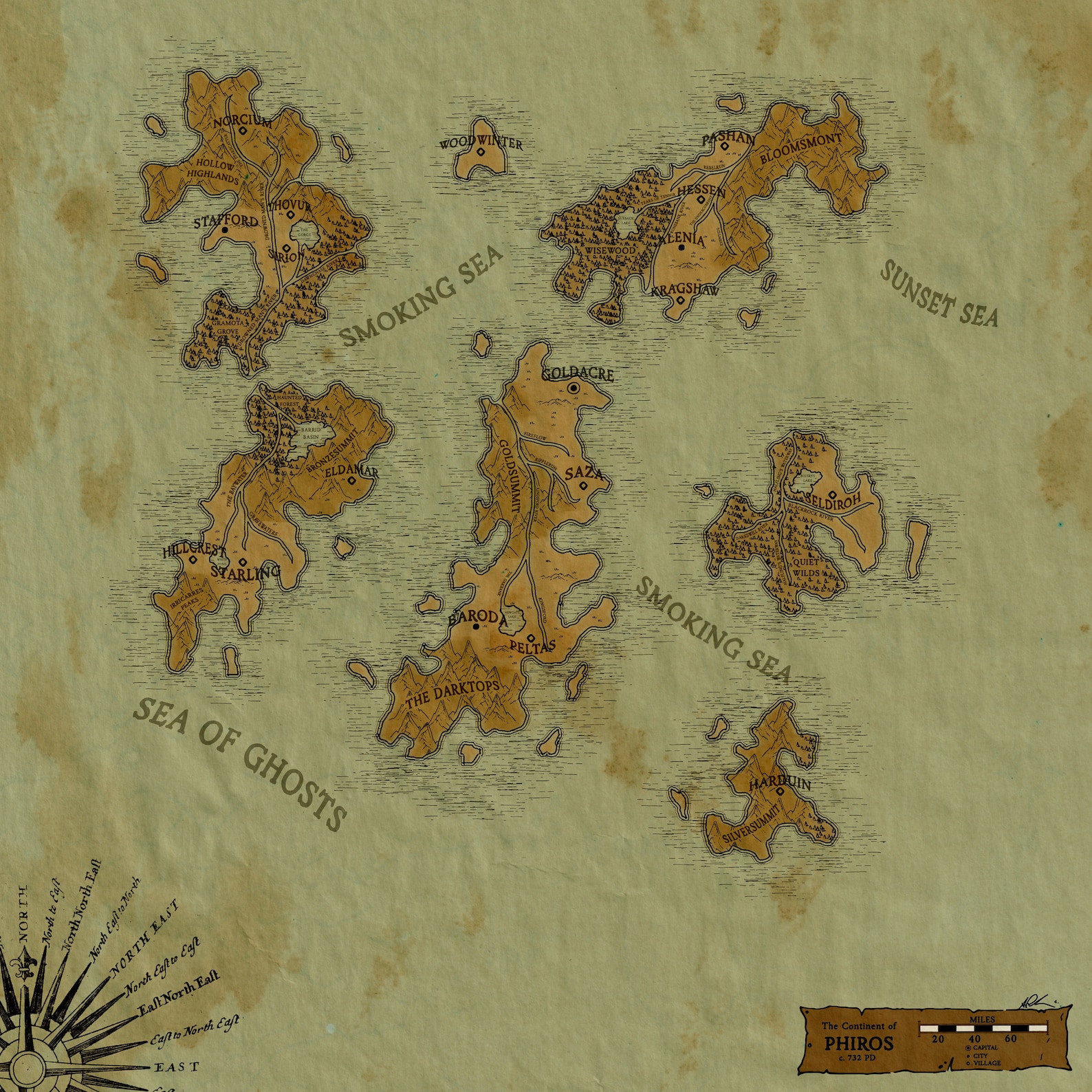 Custom Fantasy Continent Map! (labeled) - Etsy
