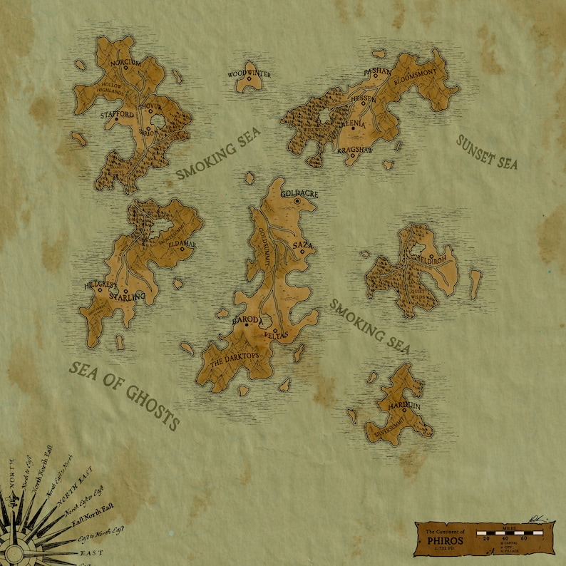 Custom Fantasy Continent Map! (labeled) - Etsy