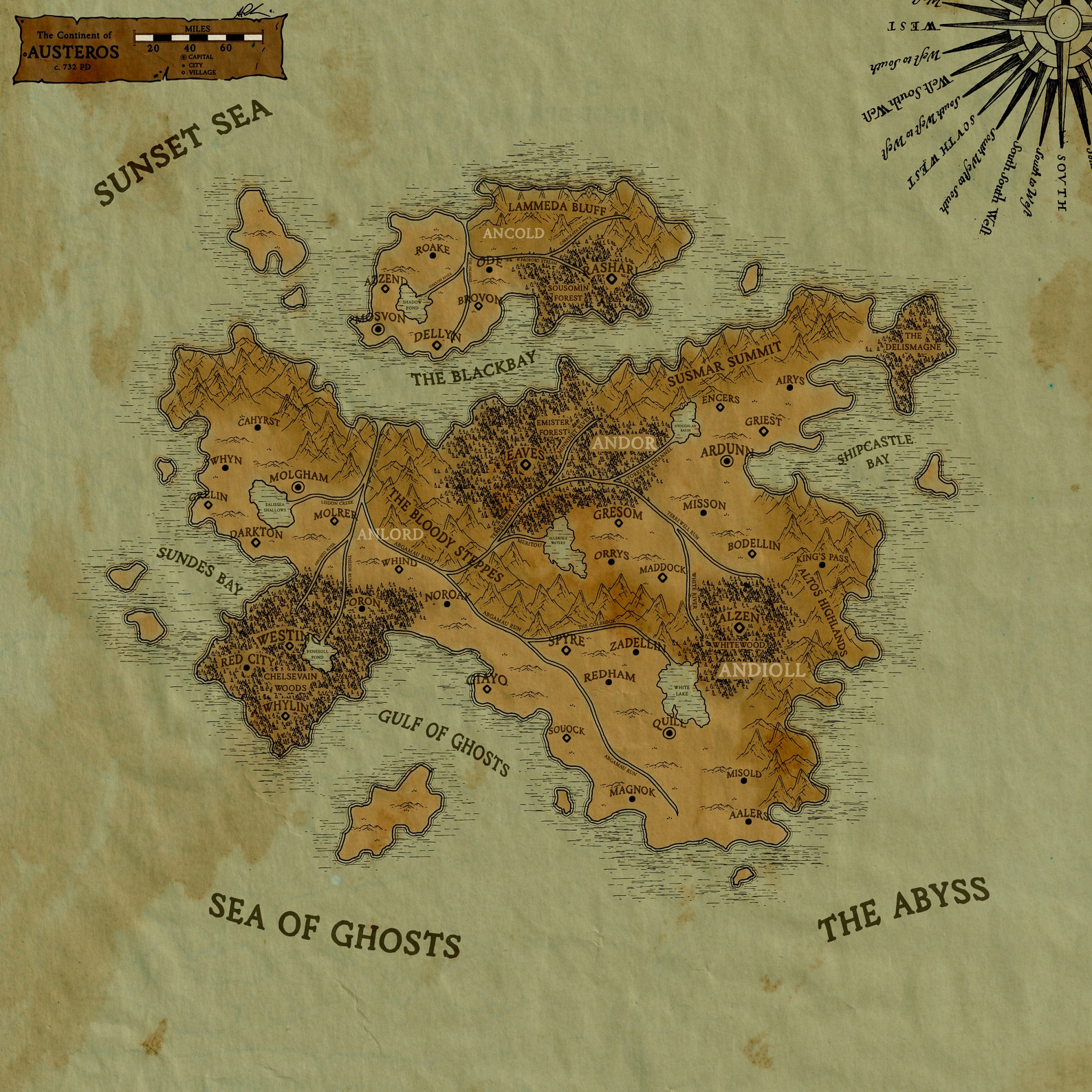 Custom Fantasy Continent Map! (labeled) - Etsy